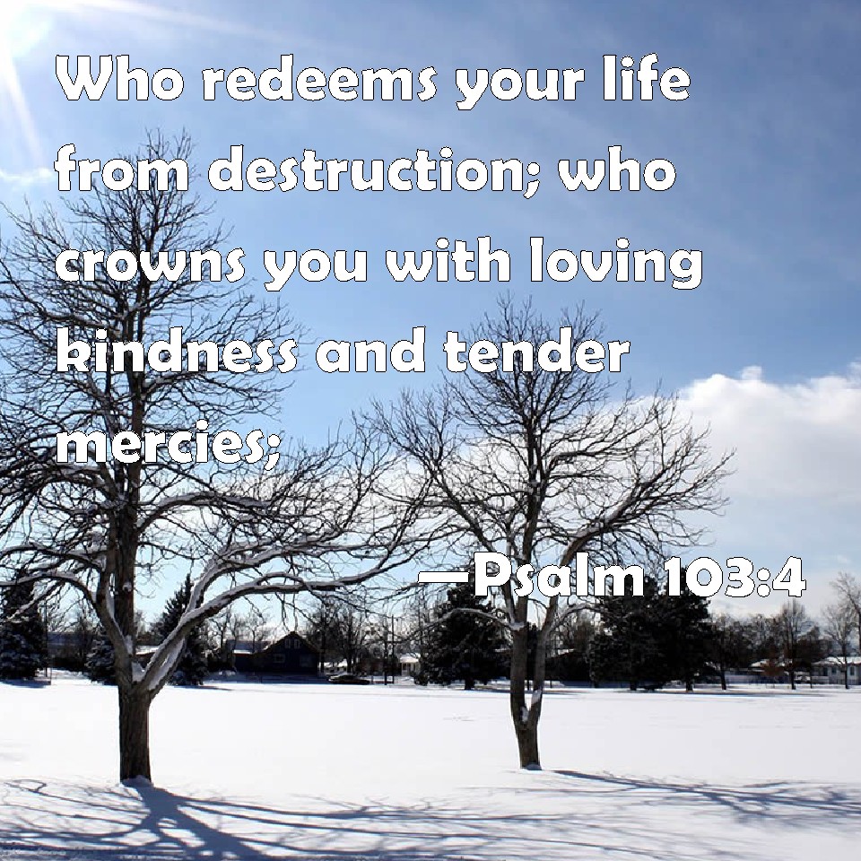 Psalm 103 4 Who Redeems Your Life From Destruction Who Crowns You With