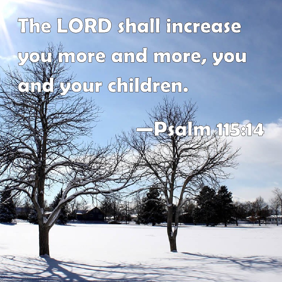 Psalm 115 14 The LORD Shall Increase You More And More You And Your