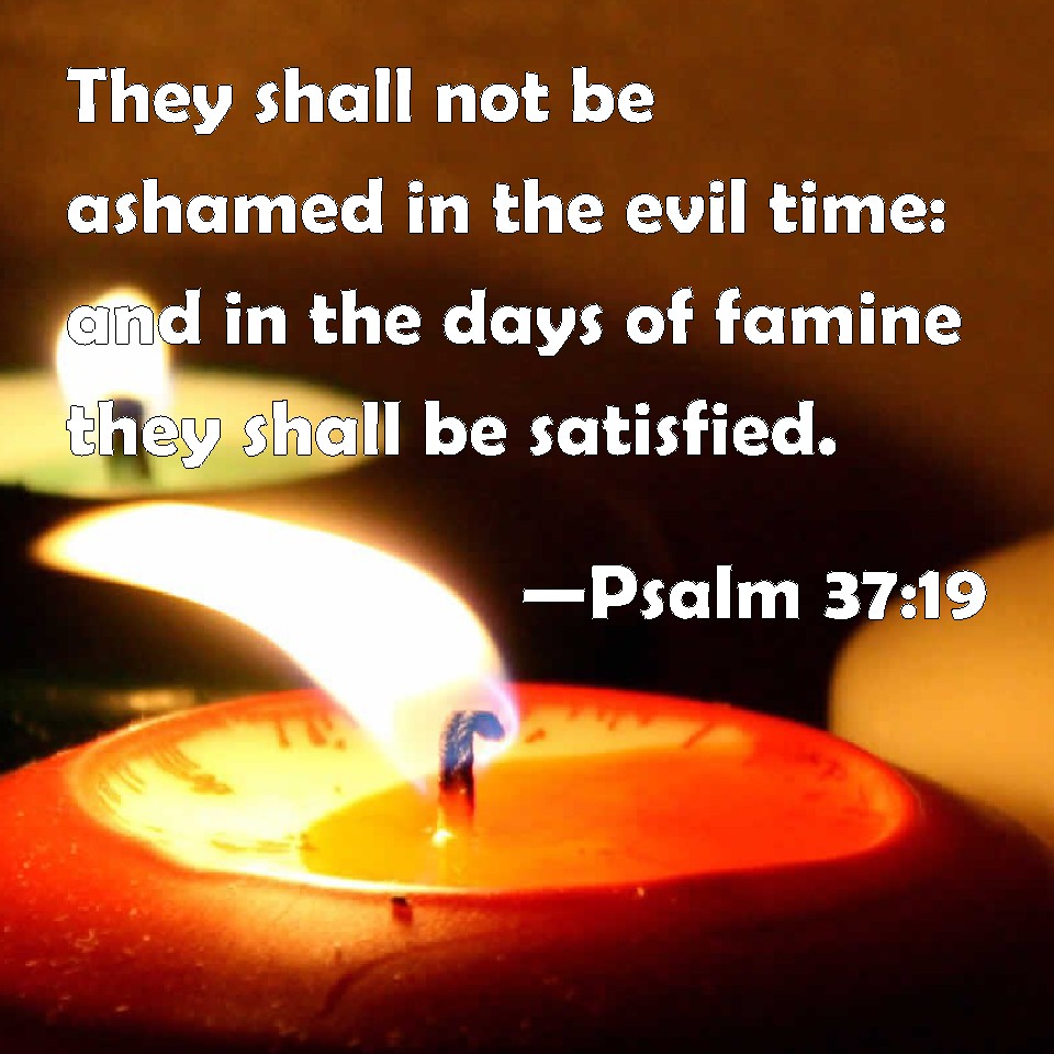 Psalm 37 19 They Shall Not Be Ashamed In The Evil Time And In The Days Psalm 37 19 They Shall Not Be Ashamed In The Evil Time And In The Days