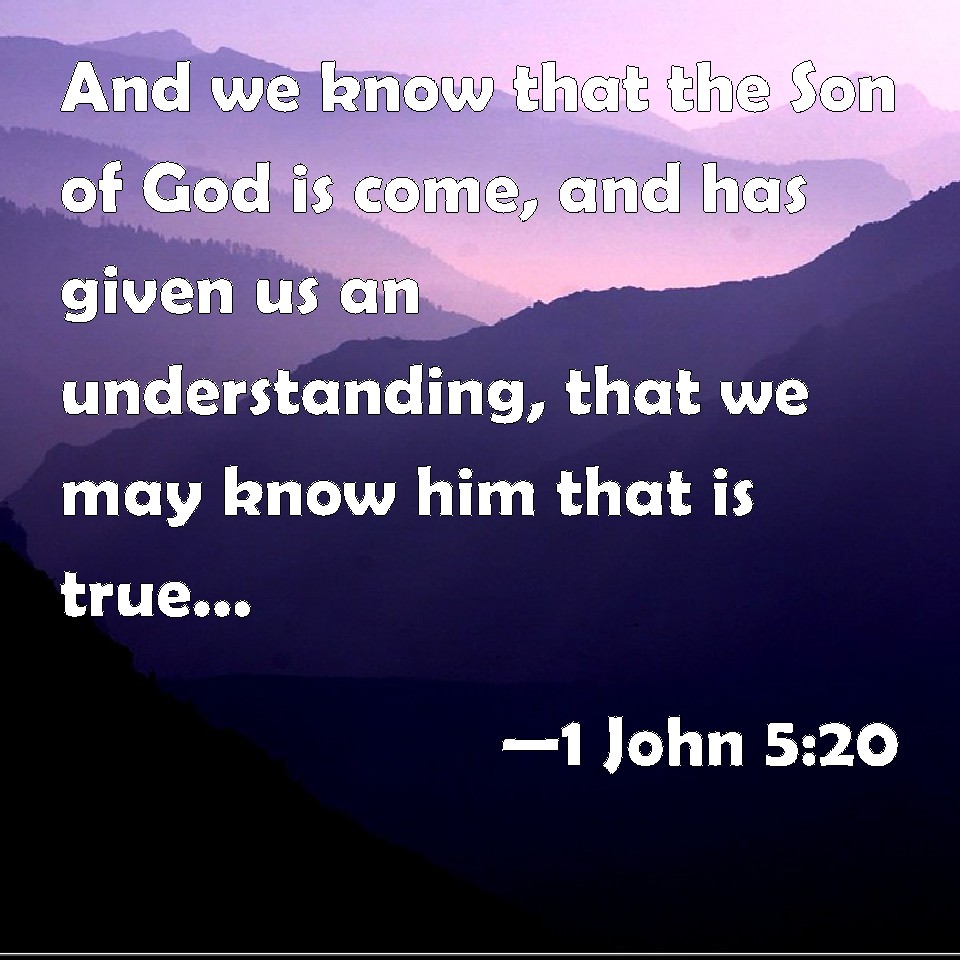 1 John 5 20 And We Know That The Son Of God Is Come And Has Given Us