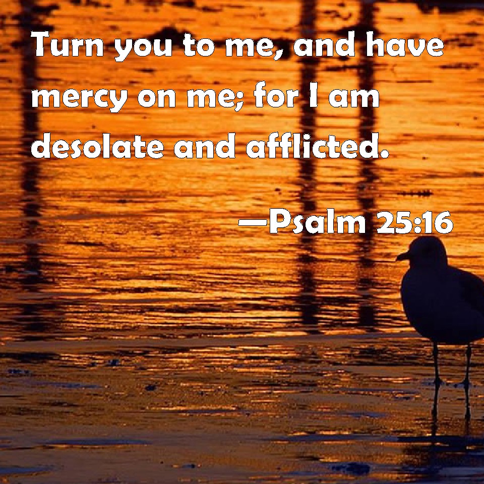 Psalm 25 16 Turn You To Me And Have Mercy On Me For I Am Desolate And