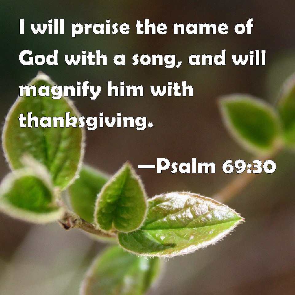 Psalm 69 30 I Will Praise The Name Of God With A Song And Will Magnify Psalm 69 30 I Will Praise The Name Of God With A Song And Will Magnify