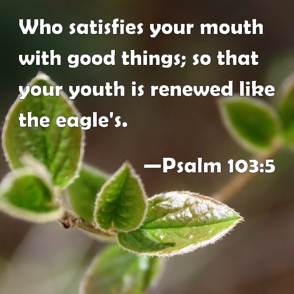 Psalm 103 5 Who Satisfies Your Mouth With Good Things So That Your