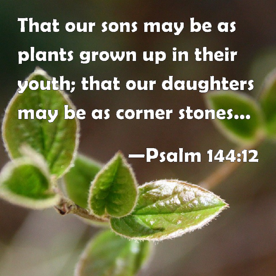 Psalm 144 12 That Our Sons May Be As Plants Grown Up In Their Youth