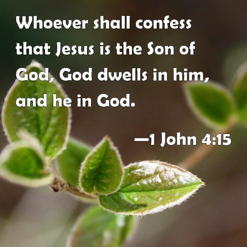 1 John 4 15 Whoever Shall Confess That Jesus Is The Son Of God God