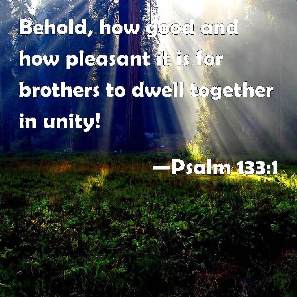 Psalm 133 1 Behold How Good And How Pleasant It Is For Brothers To Psalm 133 1 Behold How Good And How Pleasant It Is For Brothers To