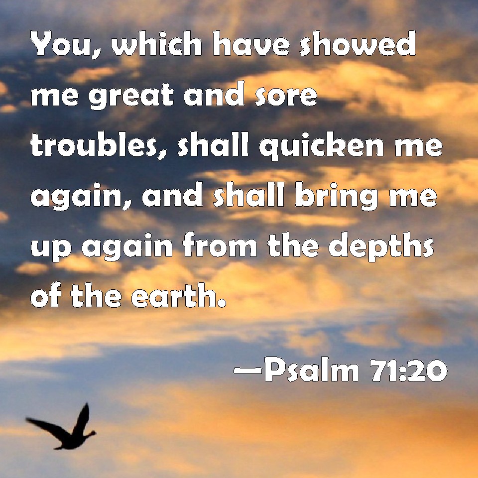 Psalm 71 20 You Which Have Showed Me Great And Sore Troubles Shall