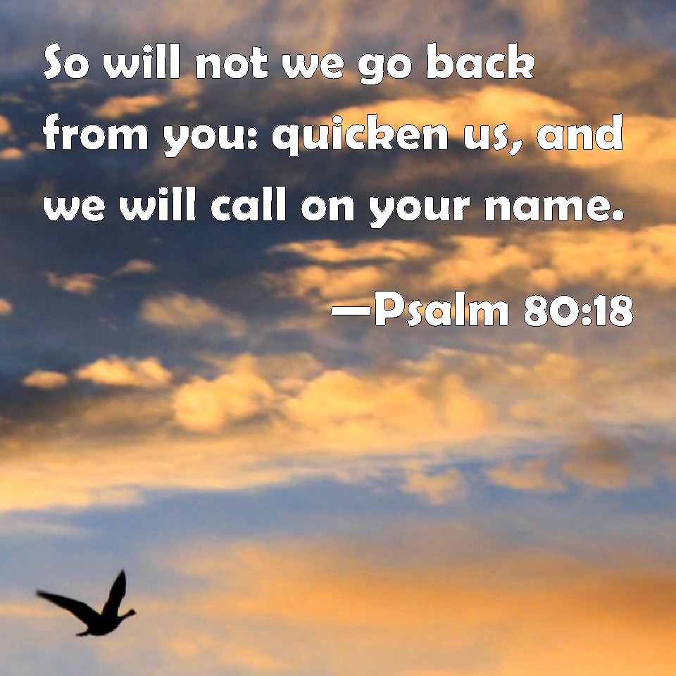 Psalm 80 18 So Will Not We Go Back From You Quicken Us And We Will Psalm 80 18 So Will Not We Go Back From You Quicken Us And We Will