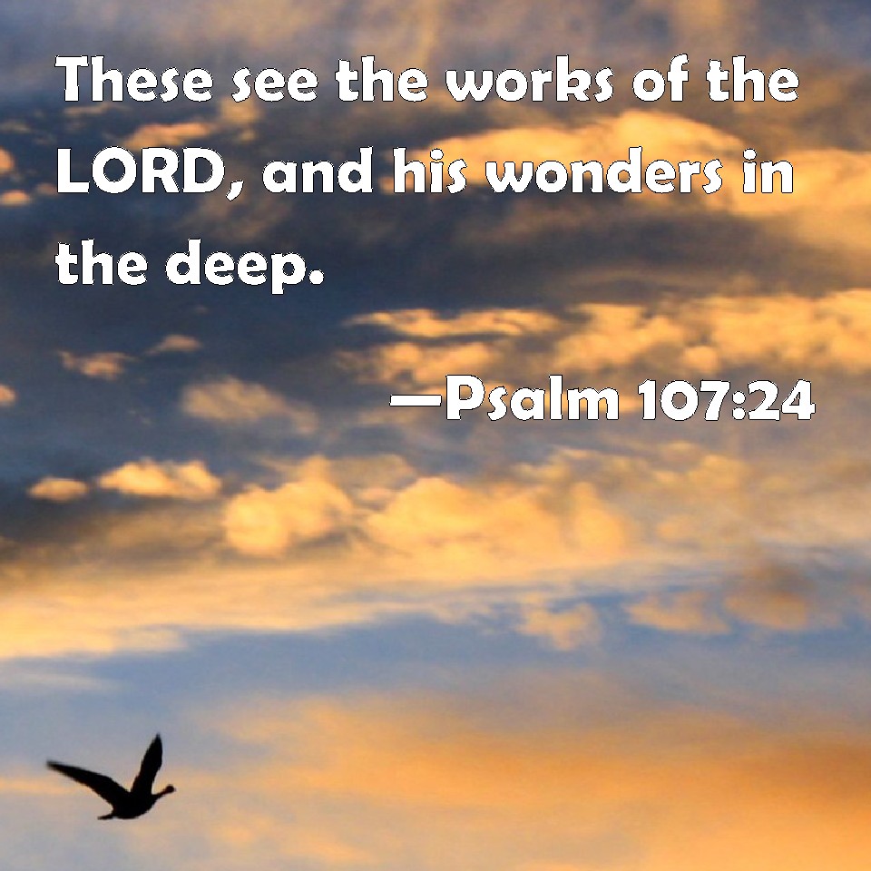 Psalm 107 24 These See The Works Of The LORD And His Wonders In The Deep 