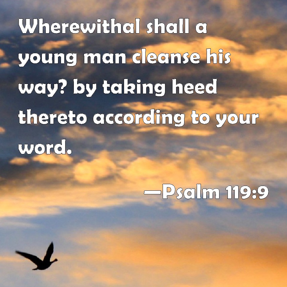 Psalm 119 9 Wherewithal Shall A Young Man Cleanse His Way By Taking