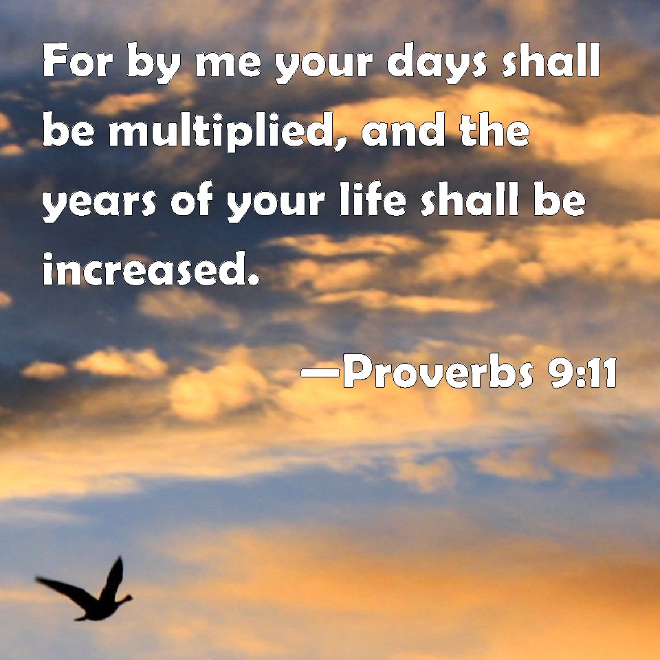 Proverbs 9 11 For By Me Your Days Shall Be Multiplied And The Years Of