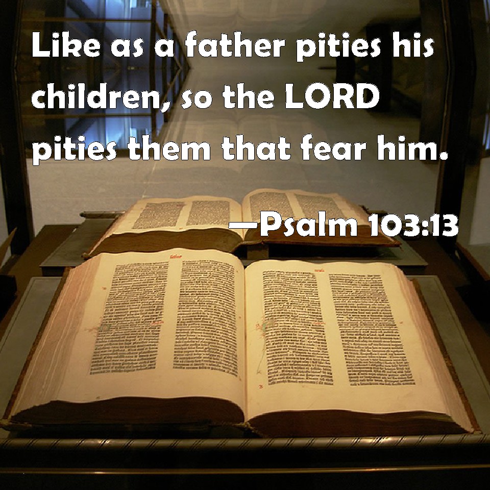 Psalm 103 13 Like As A Father Pities His Children So The LORD Pities