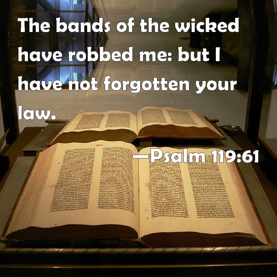 Psalm 119 61 The Bands Of The Wicked Have Robbed Me But I Have Not