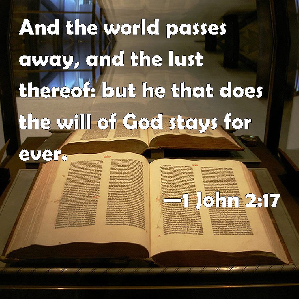 1 John 2 17 And The World Passes Away And The Lust Thereof But He