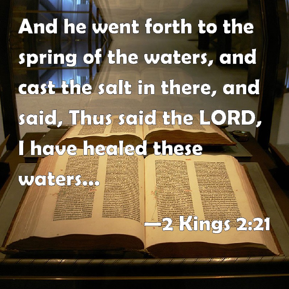 2 Kings 2 21 And He Went Forth To The Spring Of The Waters And Cast